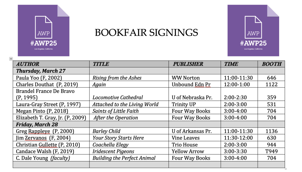 AWP 2025 - Update! - Friends of Writers